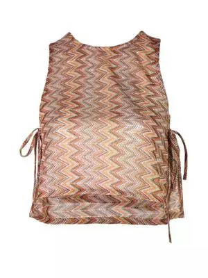 PALMACEA Zuria Zigzag-pattern Top - Orange