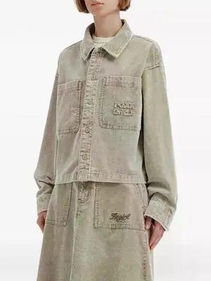 FINGERCROXX Logo-embroidered Corduroy Shirt
