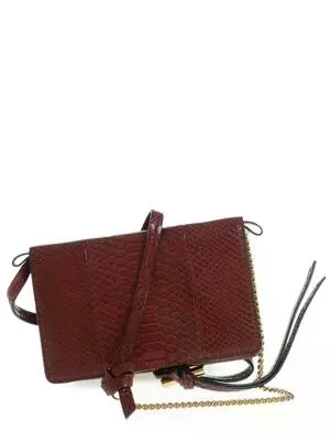 Stella McCartney Stella McCartney Snake-Effect Crossbody Bag Red