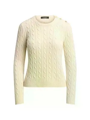 Ralph Lauren Cable-knit Button-detail Sweater - Neutrals