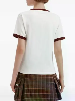 CHOCOOLATE Logo-print Ringer T-shirt