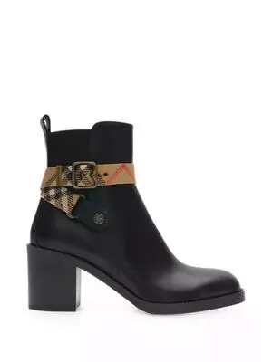 Burberry Huntley Buckled Ankle Boots - Black