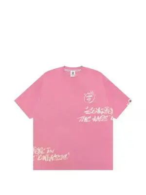 AAPE BY *A BATHING APE Logo-print T-shirt - Pink