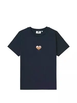 CHOCOOLATE Heart-motif Embroidered T-shirt - Blue