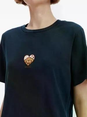 CHOCOOLATE Heart-motif Embroidered T-shirt
