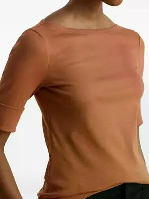 Ralph Lauren Boat-neck Turn-up Cuff Top