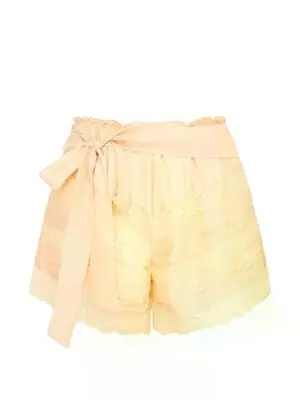 LoveShackFancy Emanuela Lace-trim Tie-waist Shorts