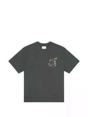 ONLY THE BLIND Maison Crest Embroidered T-shirt - Grey
