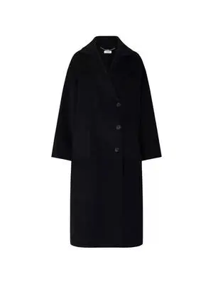Liu Jo Long Oversized Wool Coat - Black