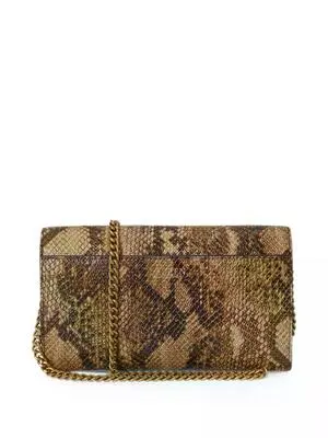Ralph Lauren Medium Adair Ii Snakeskin-effect Logo-plaque Belt Bag