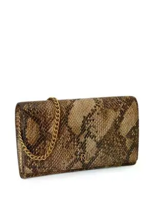 Ralph Lauren Medium Adair Ii Snakeskin-effect Logo-plaque Belt Bag