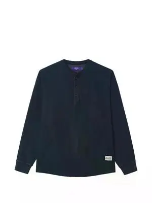 AFTERMATHS Waffle-knit Long-sleeve T-shirt - Blue