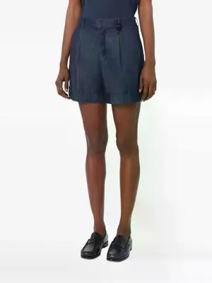 Max Mara Cotton Denim Shorts Midnightblue