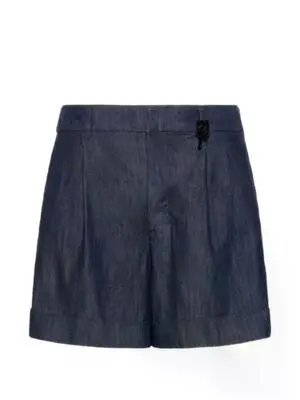 Max Mara Cotton Denim Shorts Midnightblue