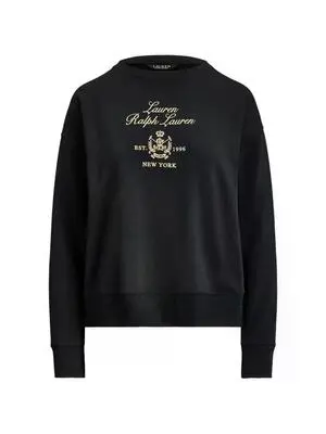 Ralph Lauren Logo-print Crew-neck Sweatshirt - Black