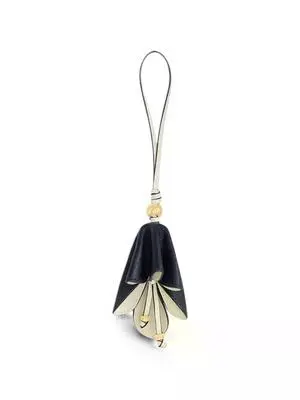 Ralph Lauren Floral-pendant Leather Bag Charm - Blue