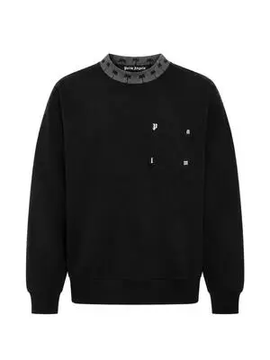 Palm Angels Palm Rib Regular Crew Sweatshirt - Black