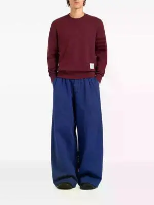 Thom Browne 4-bar Crew-neck Cotton Sweatshirt