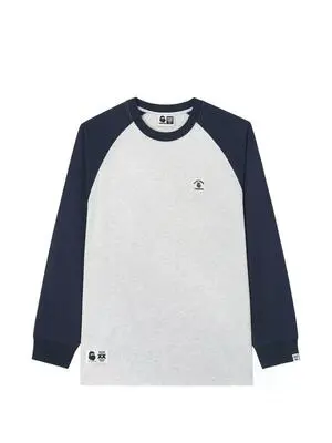 FINGERCROXX Logo-patch Raglan-sleeve T-shirt - Grey