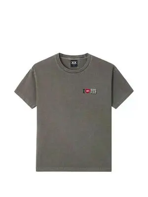FINGERCROXX Logo-embroidered Cotton T-shirt - Grey