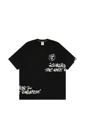 AAPE BY *A BATHING APE Logo-print Cotton T-shirt - Black