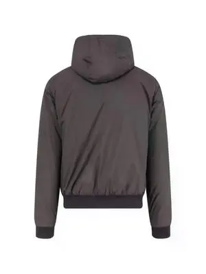 MOORER Ribbed-trim Hooded Jacket