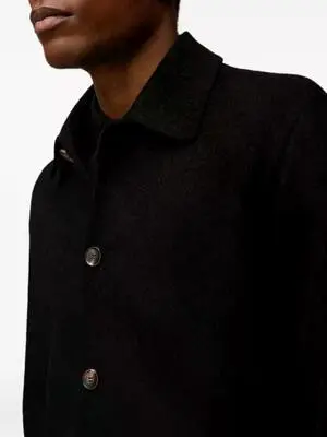 RETORI Leather-trim Virgin Wool Coat