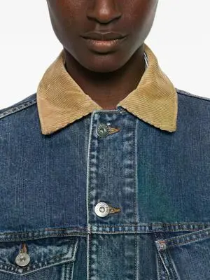 JW Anderson Corduroy Collar Denim Jacket - Blue