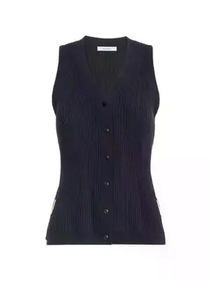 Max Mara Rib-knit V-neck Waistcoat