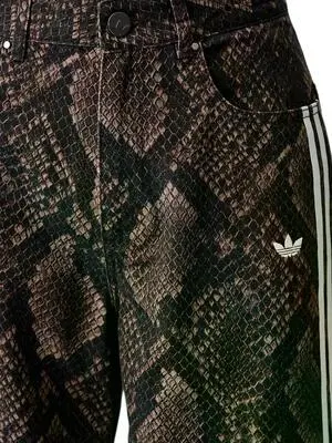 Adidas Snake-print Denim Loose Pants