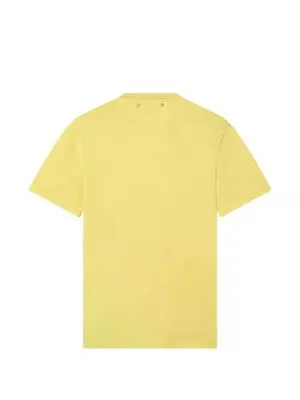 GOLDEN GOOSE Journey Garment-dyed T-shirt Regular Gauze Cotton Jersey With Print - Yellow