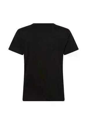 Pinko T-shirt With Love Birds Jewel Maxi Embroidery - Black