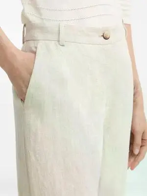 Luisa Spagnoli Herringbone-pattern Wide-leg Trousers