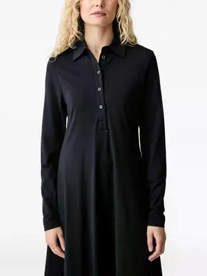Marc O'polo Long-sleeve Button-fastening Midi Dress - Blue