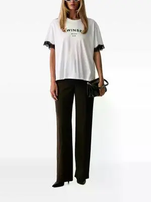 TWINSET Jersey T-shirt With Logo And Lace