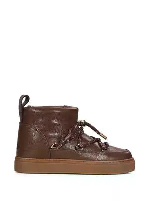 Inuikii Lace-up Leather Ankle Boots - Brown