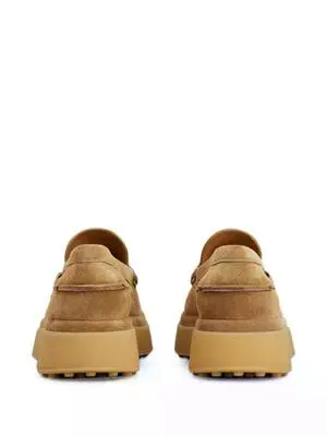 TOD'S Suede Platform Loafers