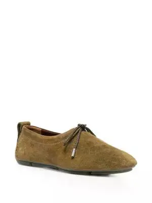 WALES BONNER Suede Lace-up Loafers - Brown