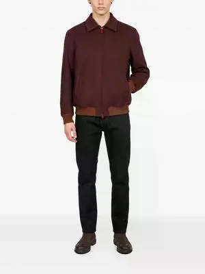 Kiton Ribbed-trim Zip-up Jacket