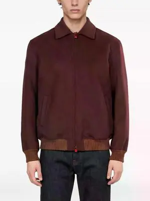 Kiton Ribbed-trim Zip-up Jacket