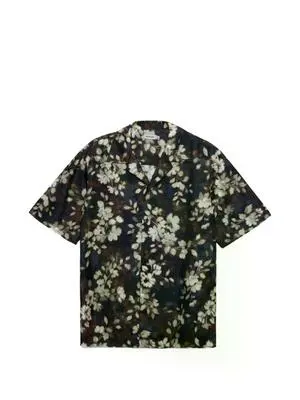 Simkhai Casper Floral-print Short-sleeve Shirt - Blue