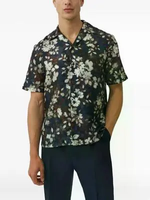 Simkhai Casper Floral-print Short-sleeve Shirt