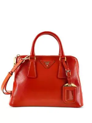 Prada Prada Saffiano Leather Satchel Orange