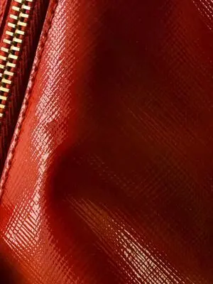 Prada Saffiano Leather Satchel - Orange