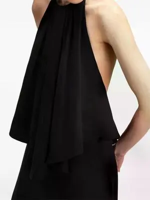 THE ARKOW Harper Draped Halterneck Maxi Dress