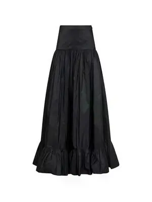 ALINA Gathered Maxi Skirt - Black