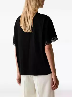 TWINSET Lace-trim Logo-print T-shirt