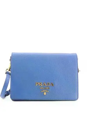 Prada Dual Strap Flap Vitello Daino Small Crossbody Bag