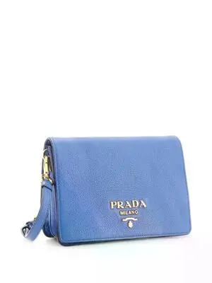 Prada Dual Strap Flap Vitello Daino Small Crossbody Bag