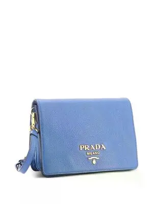 Prada Dual Strap Flap Vitello Daino Small Crossbody Bag